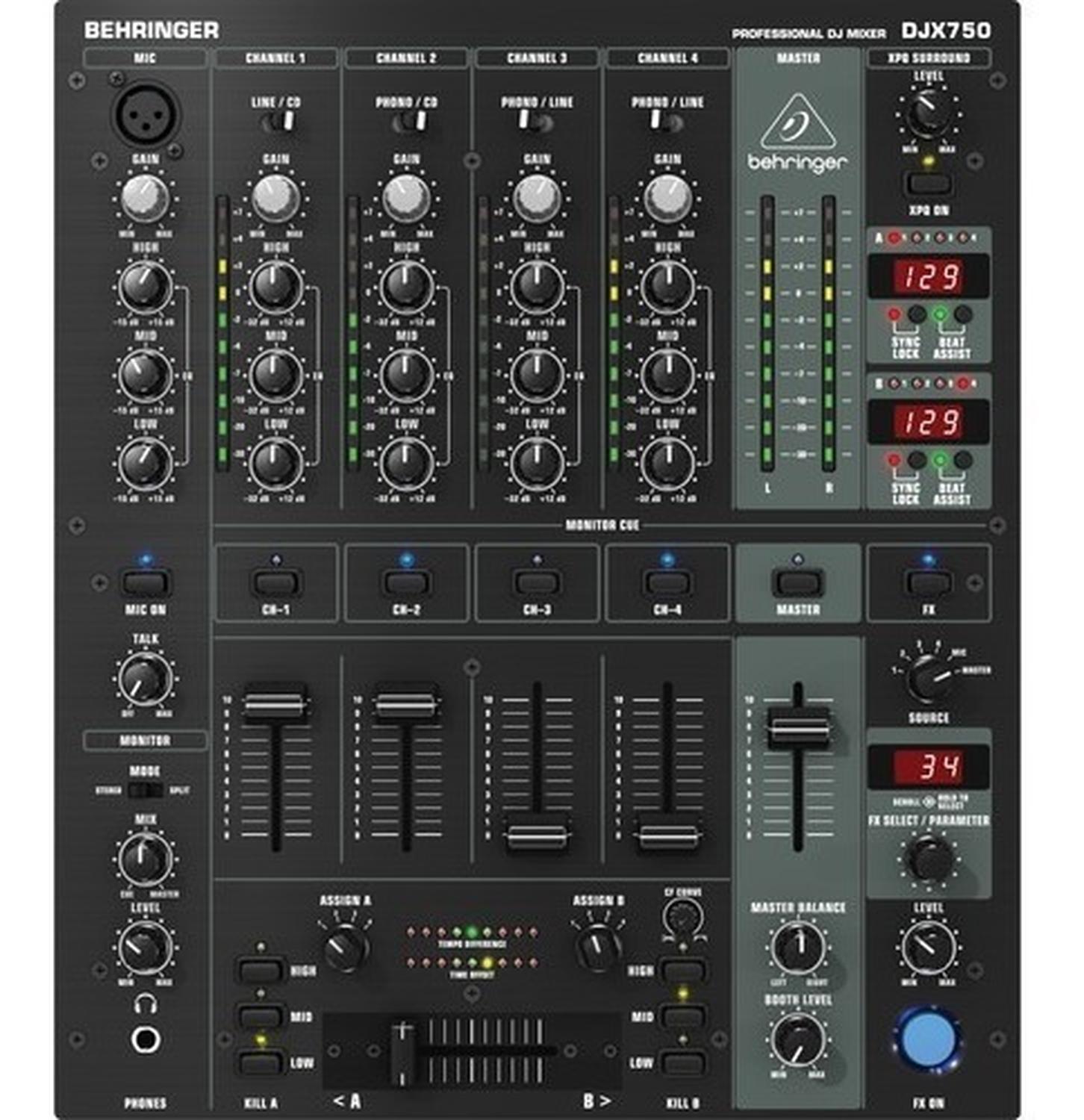 Behringer Pro DJX750 Mixer – Sonoritmo Audio profesional e Intrumentos ...